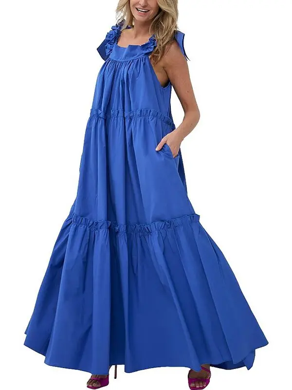 MARIELLE STOKKELAAR Anastasia Maxi Dress - Blue