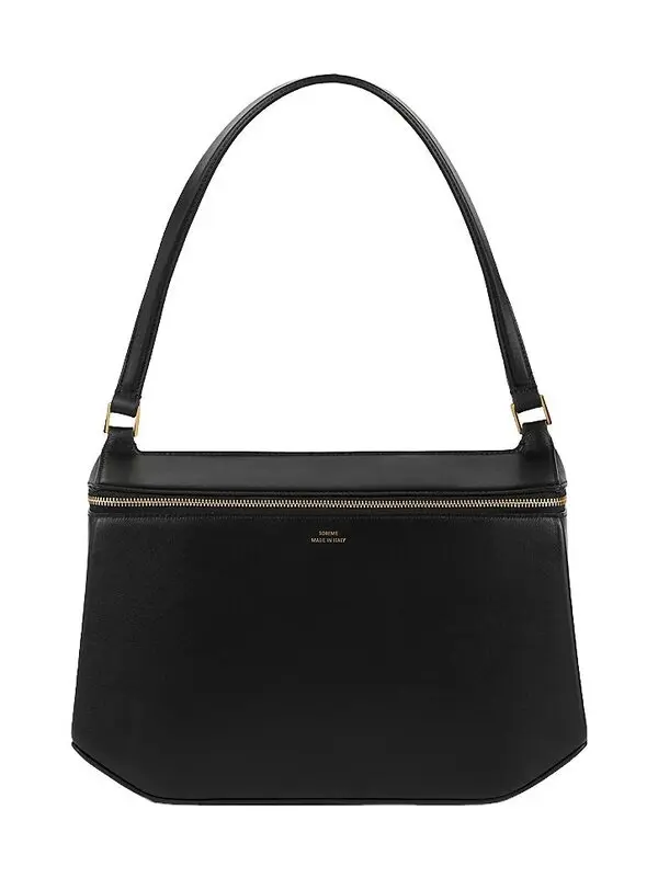 TOTEME Patent Leather Box Shoulder Bag - Black