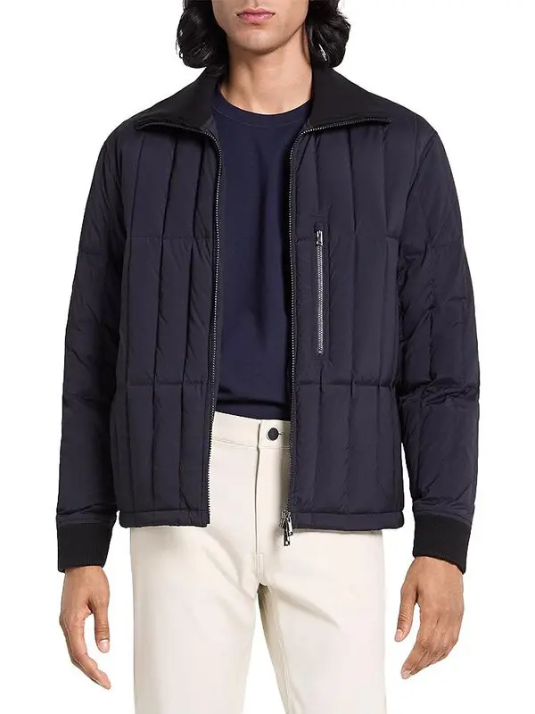 Theory Varet Quilted Bomber In Motion Nylon - Eclipse