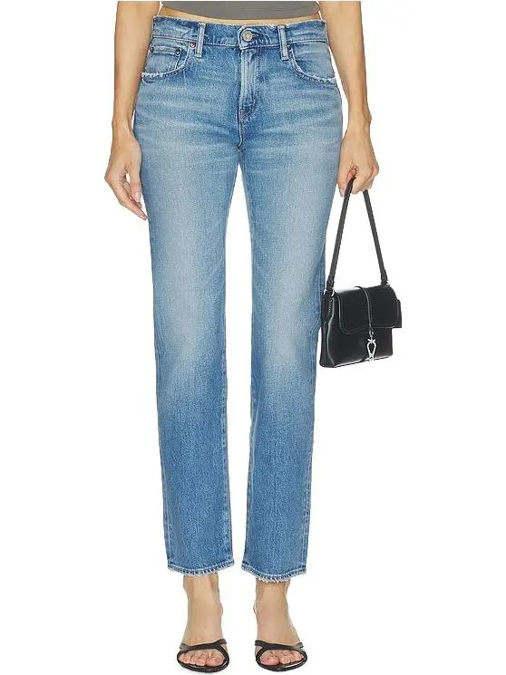 Moussy Vintage Groveland Slim Straight Leg Jeans - Blue