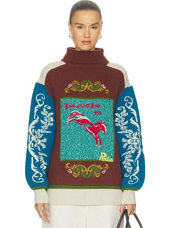 ALEMAIS Lasso Patchwork Knit Sweater - Multi