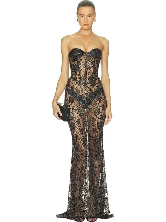 THE NEW ARRIVALS ILKYAZ OZEL Evelyn Dress - Dark