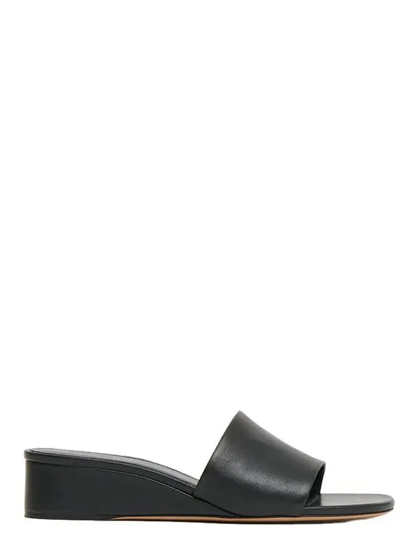 MANSUR GAVRIEL Suede Zeppa Slide - Black