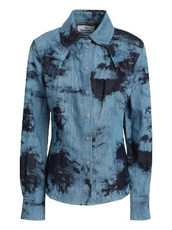 VIVIENNE WESTWOOD Cotton And Linen Denim Shirt - Blue