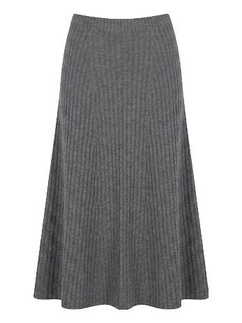 TWINSET Wool And Cashmere Midi Skirt - Grey