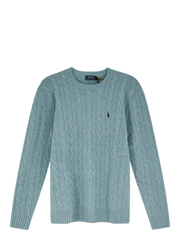 Polo Ralph Lauren Wool And Cashmere Cable Knit Sweater - Blue