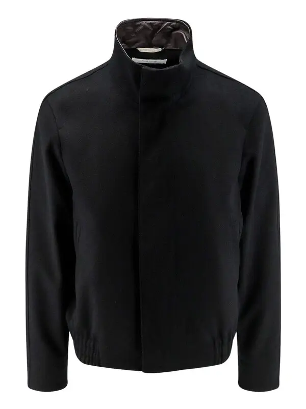 LARDINI Wool Bomber Jacket - Black