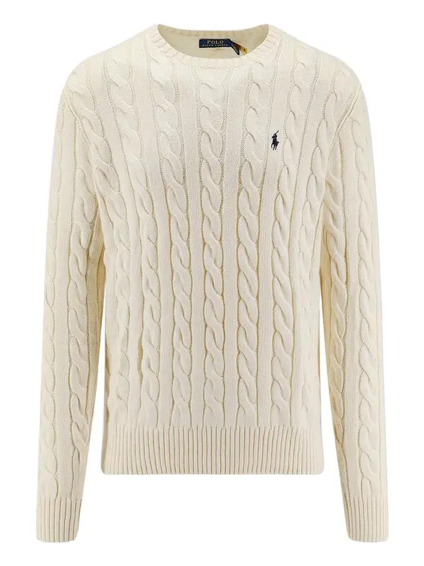 Polo Ralph Lauren Cable Knit Cotton Pullover - White