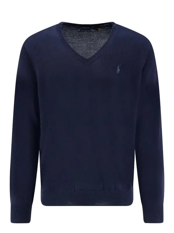 Polo Ralph Lauren Wool V-neck Sweater - Blue
