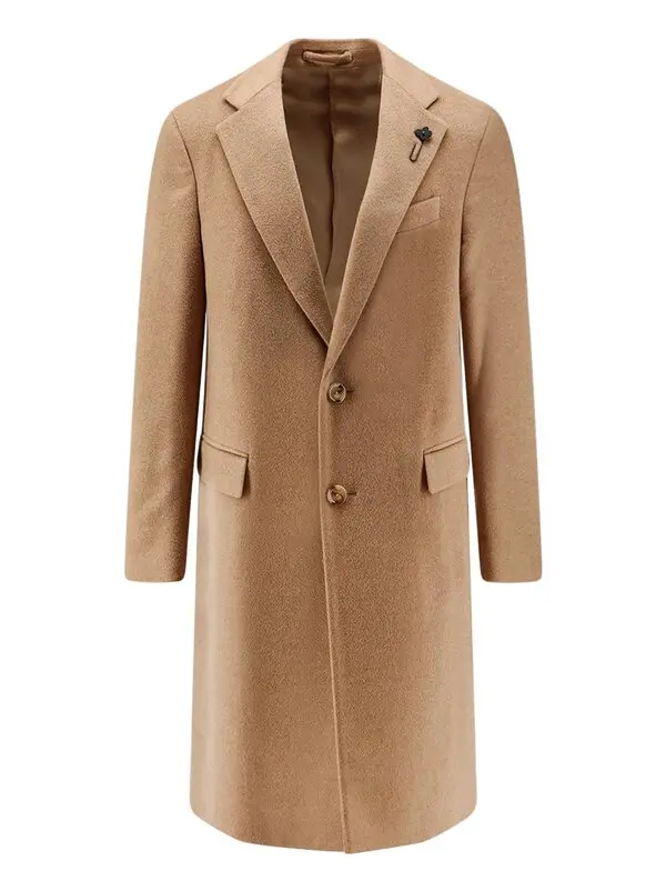 LARDINI Camel Hair Overcoat - Brown