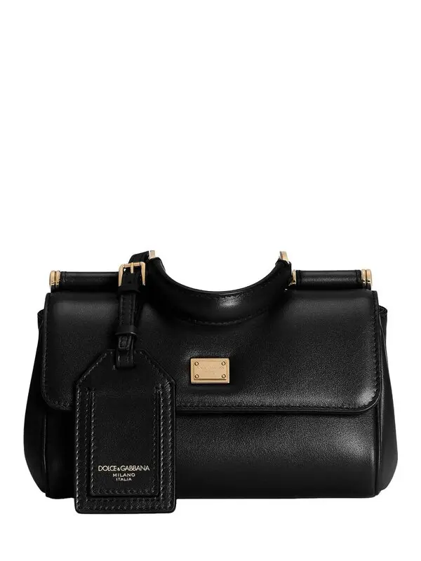 Dolce & Gabbana My Sicily Mini Leather Handbag - Black