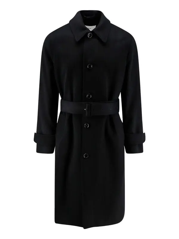 LARDINI Cashmere Belted Coat - Black