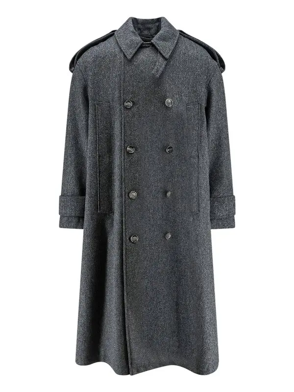 AMI Paris Wool Coat - Grey