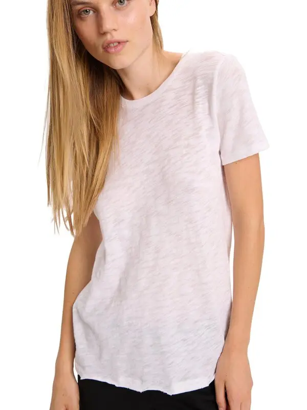 ATM Anthony Thomas Melillo Slub Jersey Destroyed Crew Neck T-shirt - White