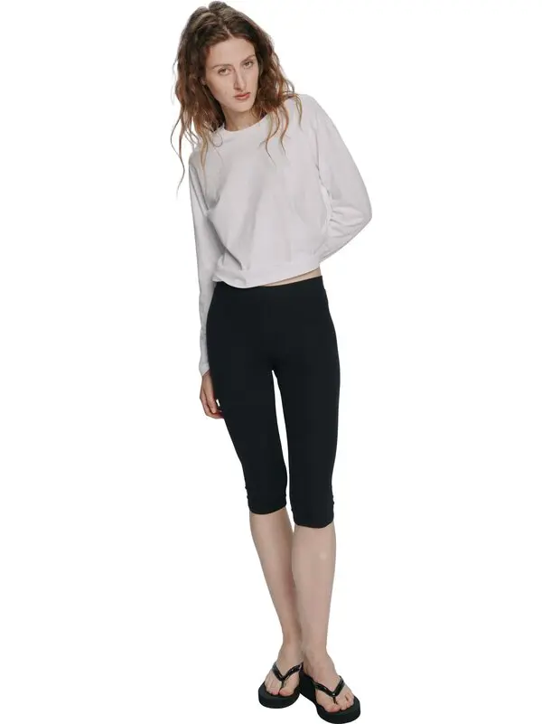 ATM Anthony Thomas Melillo Modal Rib Cropped Legging - Black