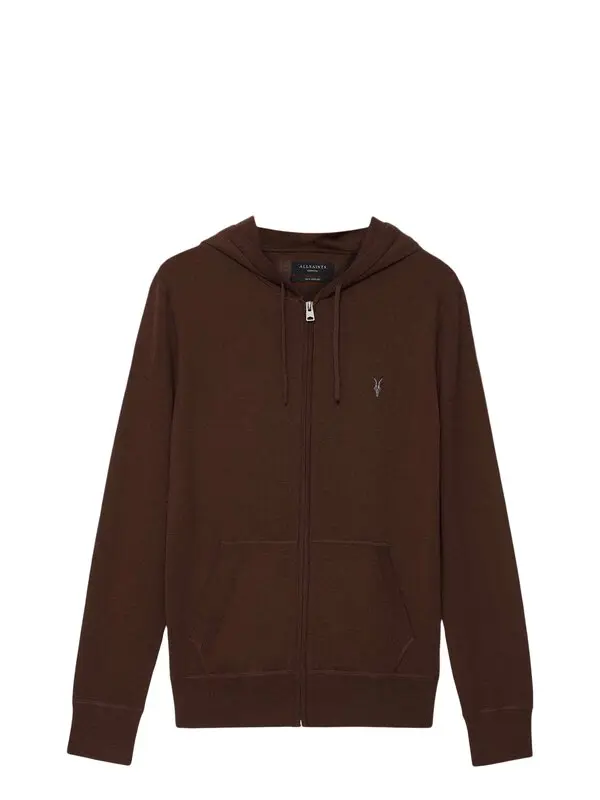 ALLSAINTS Merino Wool Mode Hoodie - Brown