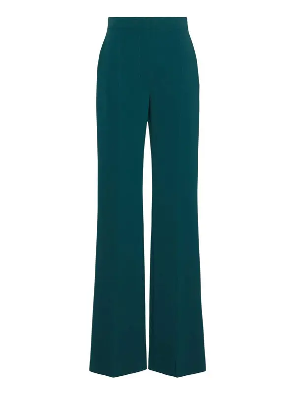 Max Mara Flared Tuxedo Trousers - Green
