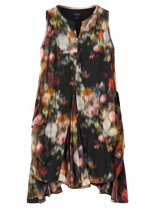 ALLSAINTS Floral Cotton Sybil Mini Dress - Black