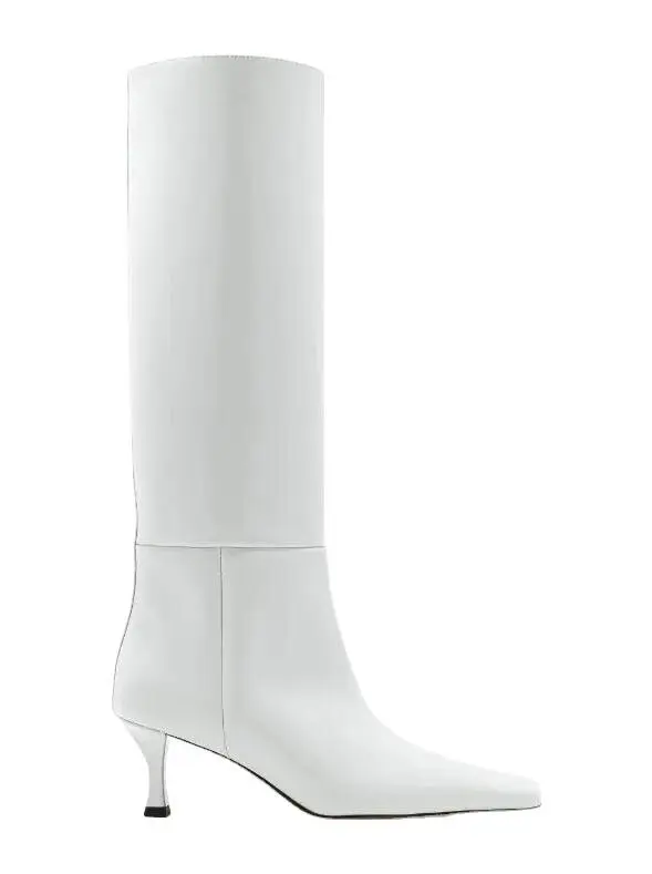Proenza Schouler Trap Leather Knee-high Boots - White