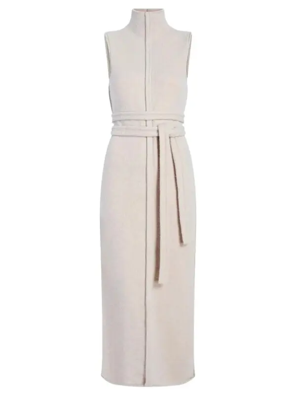 Proenza Schouler Zip Belted Knit Zola Dress - White
