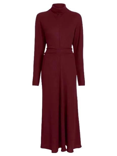 Proenza Schouler Soren Roll-neck Fine-ribbed Maxi Dress - Brown