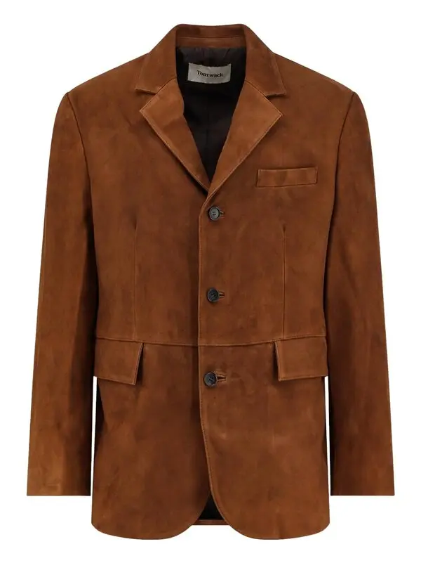 TONYWACK Tailored Buttoned Blazer - Brown