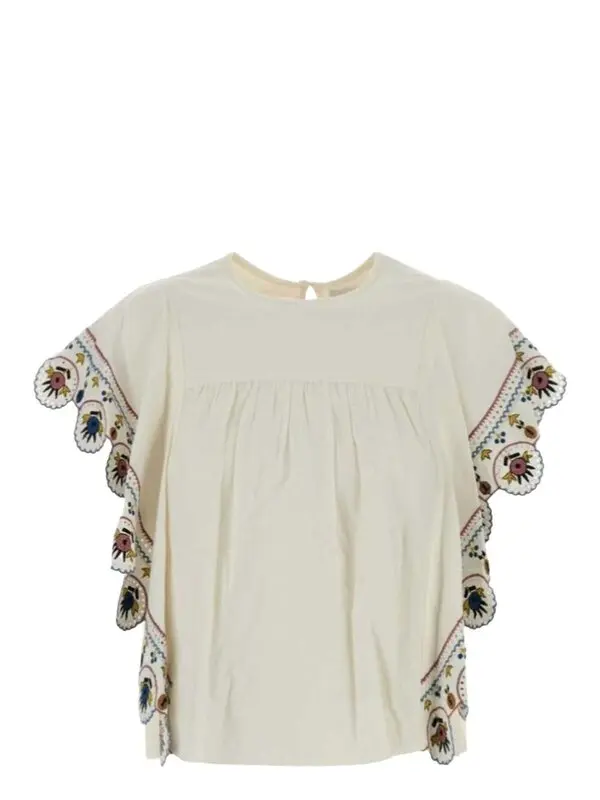 Isabel Marant Étoile Ruffled Crewneck Top - White