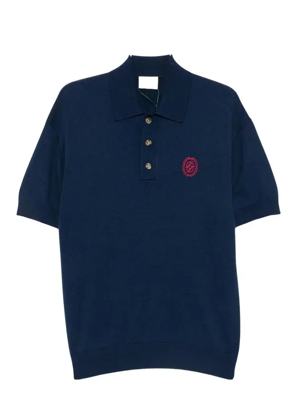 Drole De Monsieur Short-sleeved Polo Shirt - Blue