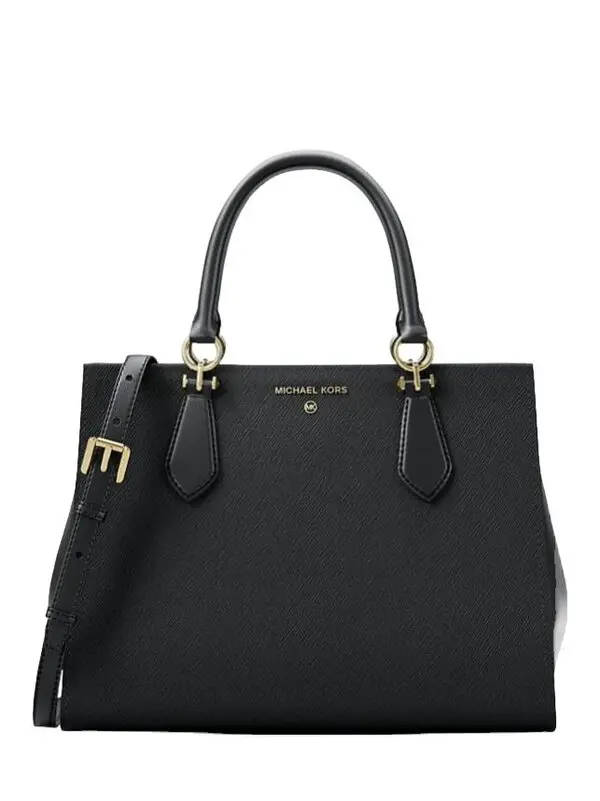 Michael Kors Marilyn Saffiano Leather Satchel - Black