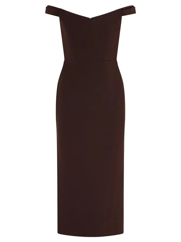 Alex Perry Off-the-shoulder Crepe Midi Dress - No