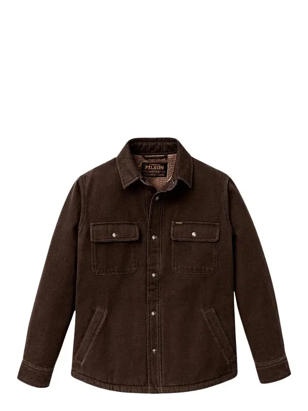Filson Fleece-lined Button-up Shirt Jacket - Black