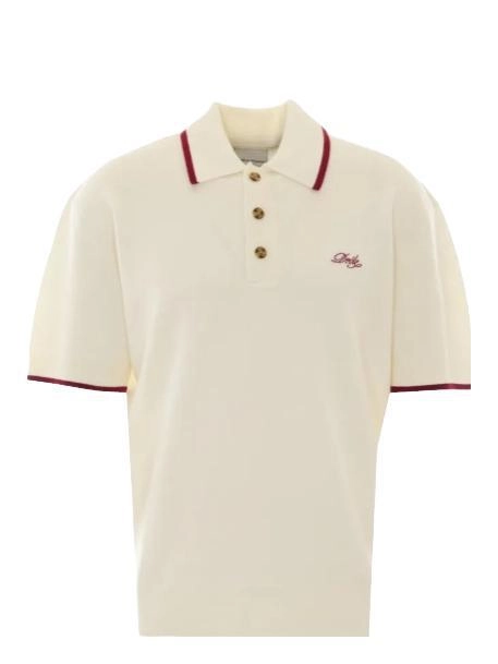 Drole De Monsieur Drôle De Contrast-trim Polo Shirt - White