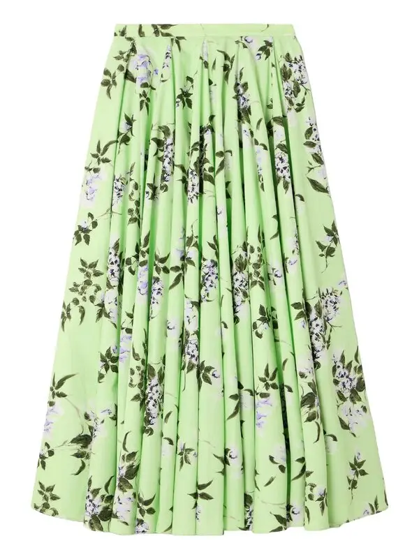 EMILIA WICKSTEAD Floral-print Cotton-poplin Midi Skirt - No