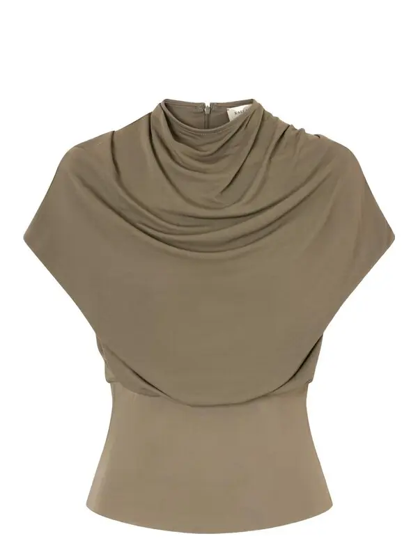 KALLMEYER Gathered Draped Jersey Top - No