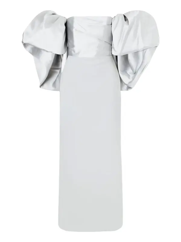 Solace Floris Draped Maxi Dress - Silver