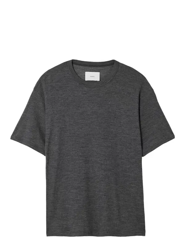 SSSTEIN Ribbed Wool T-shirt - Black