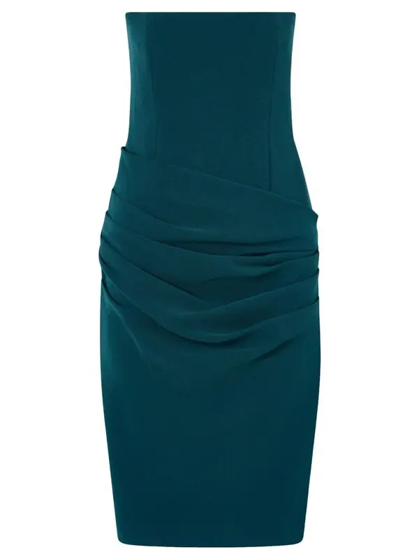 Alex Perry Strapless Draped Midi Dress - No