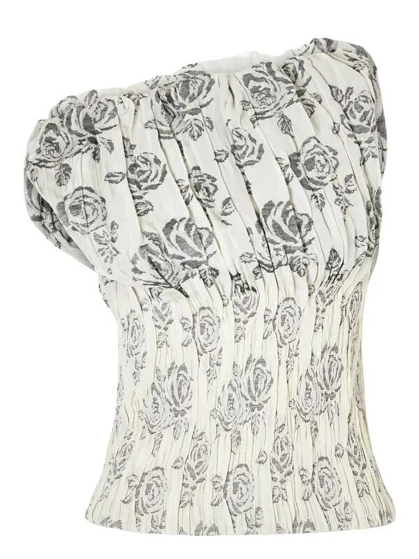 KALLMEYER Floral-brocade Top - No