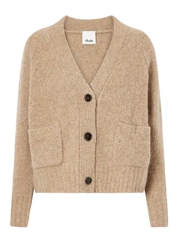 ALLUDE V-neck Cashmere Cardigan - No