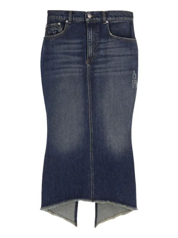 Matieres Fecales Belted Denim Skirt - No