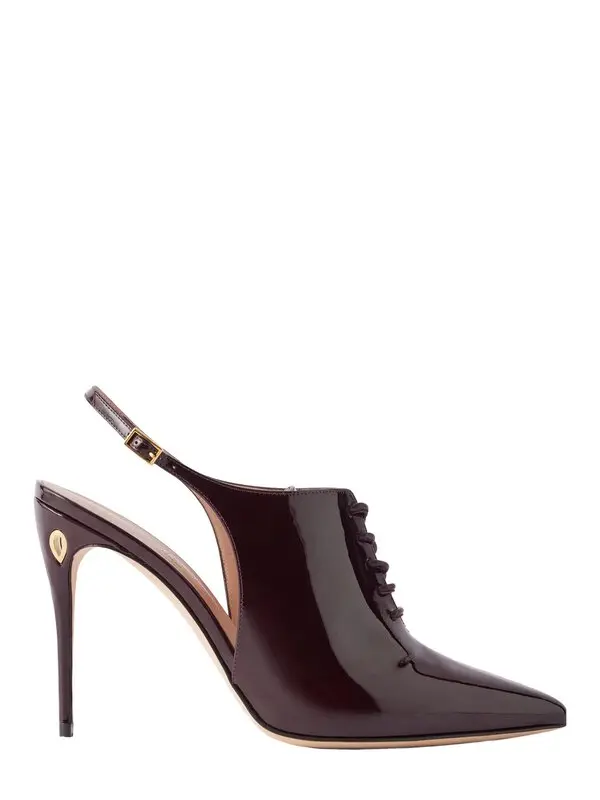 Jennifer Chamandi Patent Leather Slingback Pumps - No