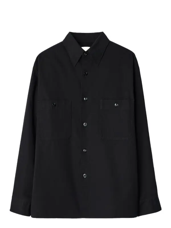 LEMAIRE Two-pocket Shirt In Light Cotton Twill - Black