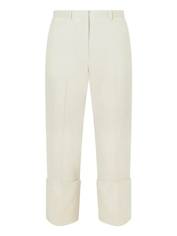 Calvin Klein Ramie-blend Twill Straight-leg Pants - No