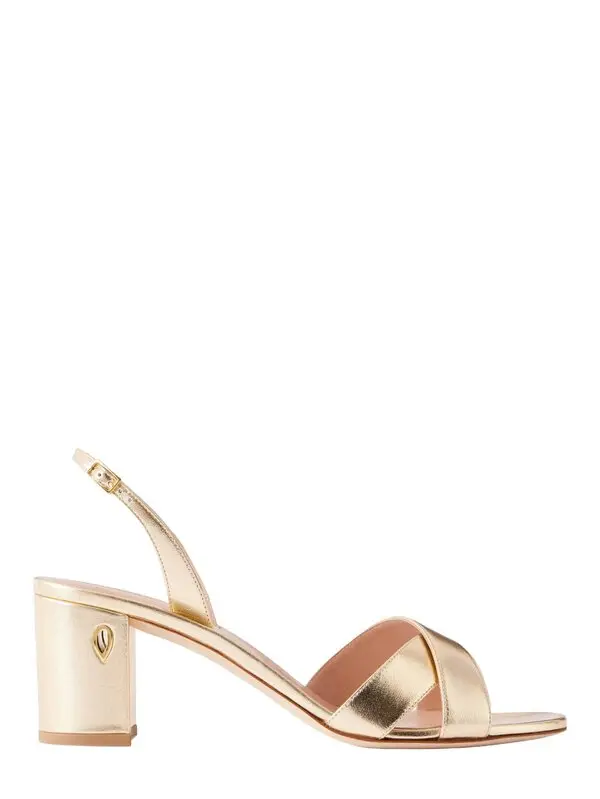 Jennifer Chamandi Leather Sandals - Metallic