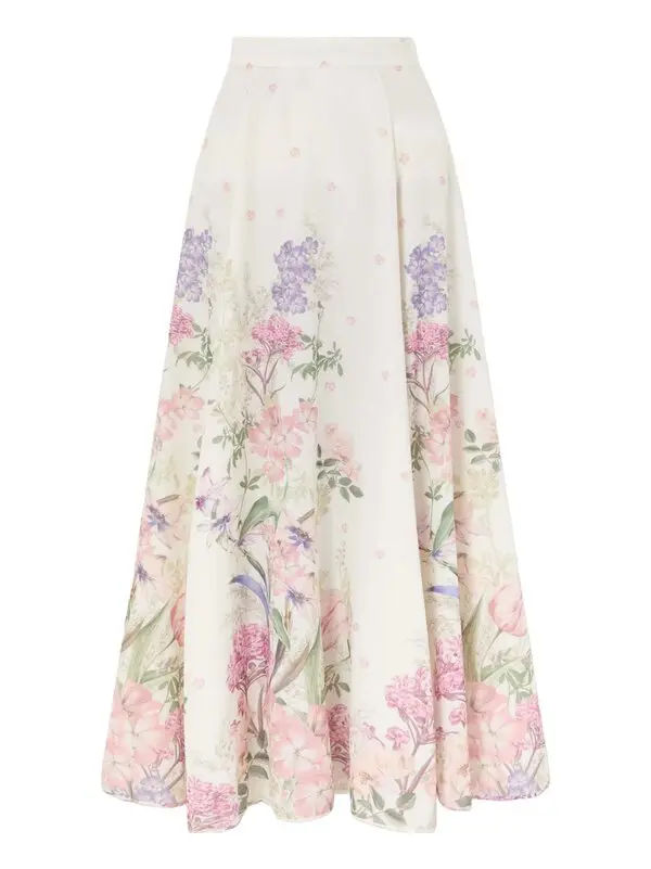 Charo Ruiz Ibiza Floral-print Cotton-blend Maxi Skirt - White