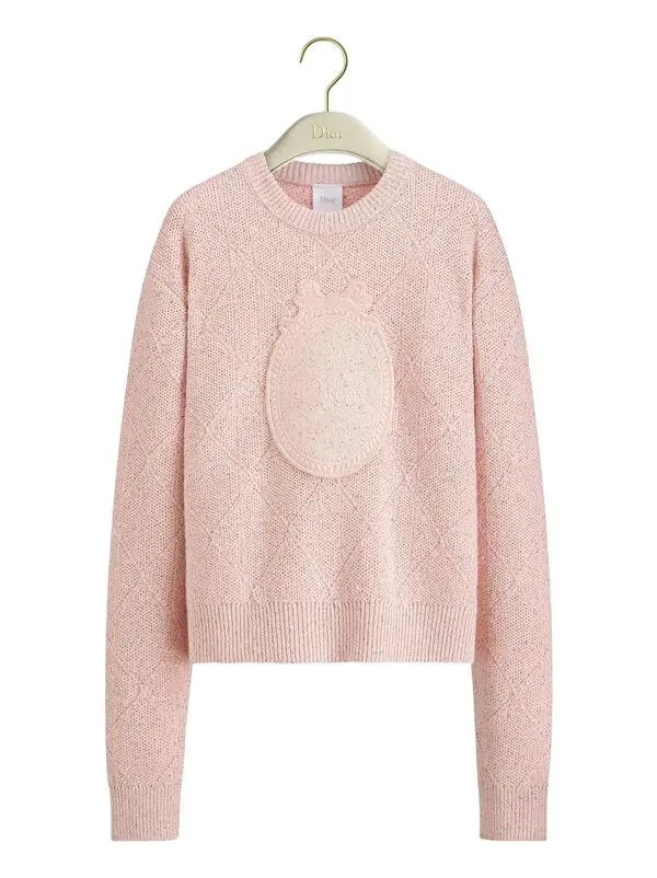 Dior Medaillon Embroidered Sweater - Pink