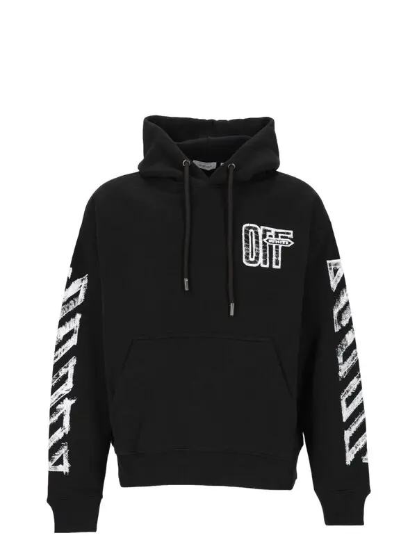 Off-White Arrow Pattern Hoodie - Black