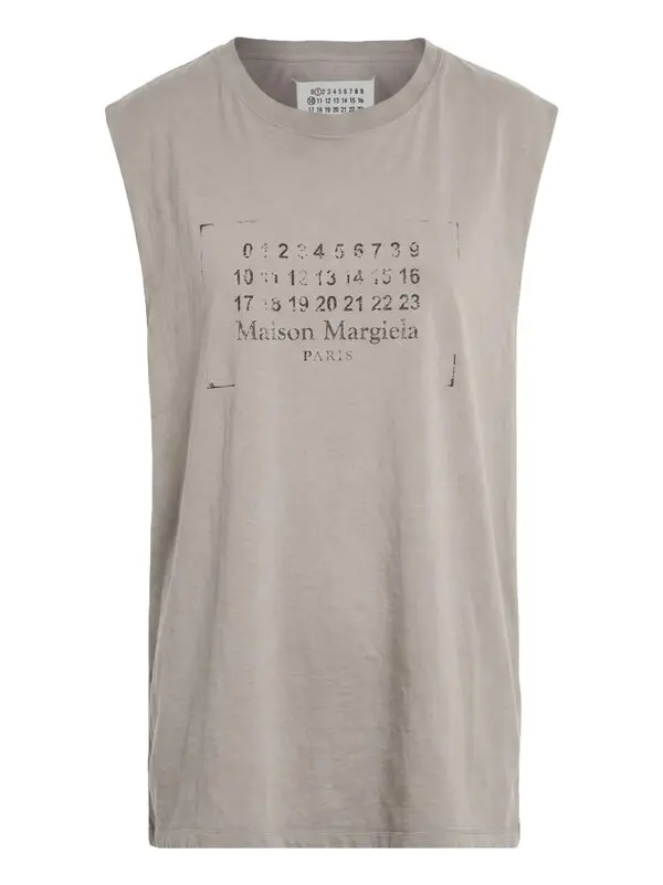 MAISON MARGIELA Sleeveless Crew-neck T-shirt - Grey