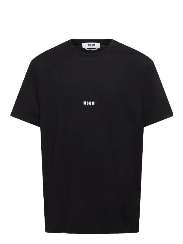 MSGM Crew Neck Short-sleeve T-shirt - Black