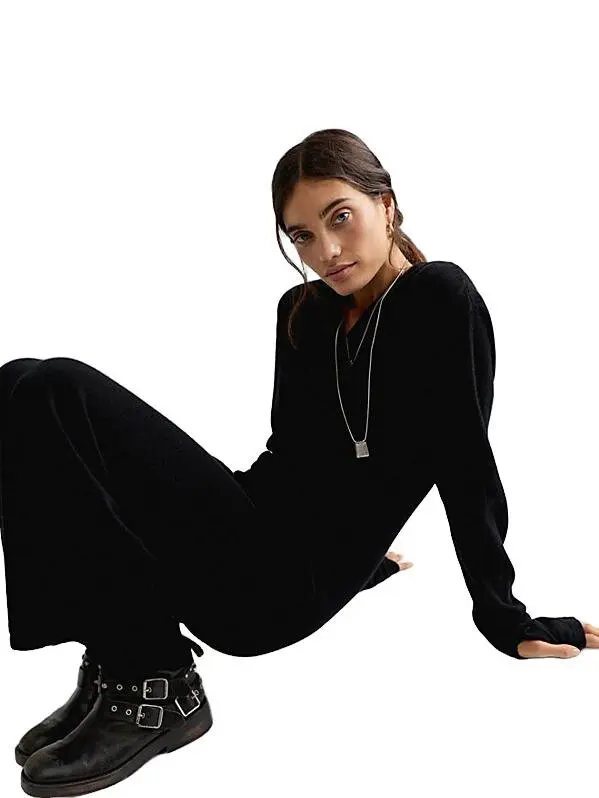 NICHOLAS K Cashmere Crossover Sweater Dress - Black